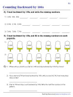 Counting Backward Worksheets
