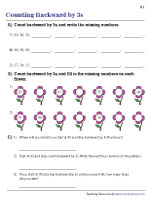 Counting Backward Worksheets
