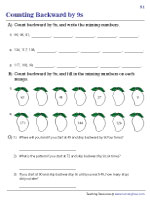 Counting Backward Worksheets