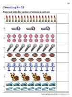 Counting to 20 Worksheets