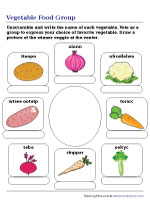 Five Food Groups Worksheets