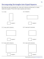 Partitioning Shapes into Equal Parts Worksheets