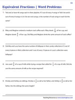 Equivalent Fractions Worksheets