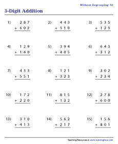 Third Grade Math Worksheets