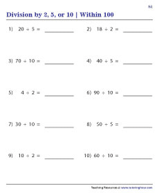 Third Grade Math Worksheets