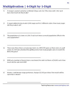 Fourth Grade Math Worksheets