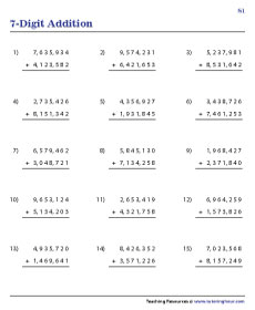 Fourth Grade Math Worksheets