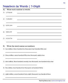 Fourth Grade Math Worksheets