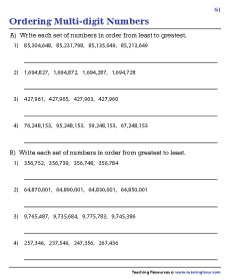 Fourth Grade Math Worksheets