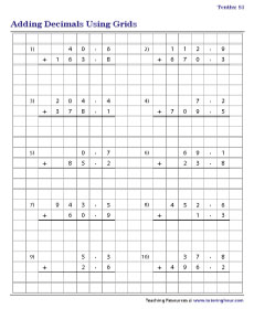 Fifth Grade Math Worksheets