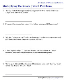 Fifth Grade Math Worksheets
