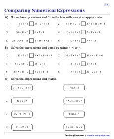 Fifth Grade Math Worksheets