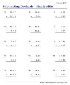 Fifth Grade Math Worksheets