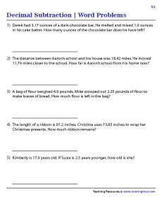Fifth Grade Math Worksheets