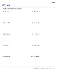 Sixth Grade Math Worksheets