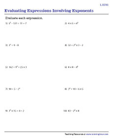 Sixth Grade Math Worksheets
