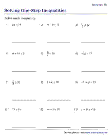 Sixth Grade Math Worksheets