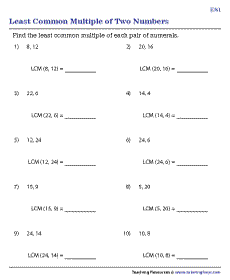 Sixth Grade Math Worksheets