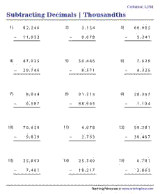 Sixth Grade Math Worksheets