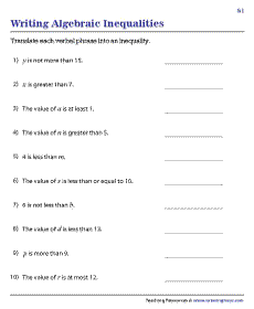 Sixth Grade Math Worksheets