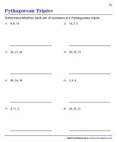 Eighth Grade Math Worksheets