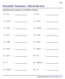 Eighth Grade Math Worksheets