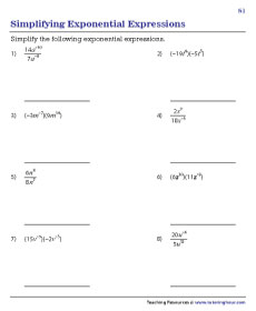 Eighth Grade Math Worksheets