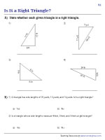 Pythagorean Theorem Worksheets