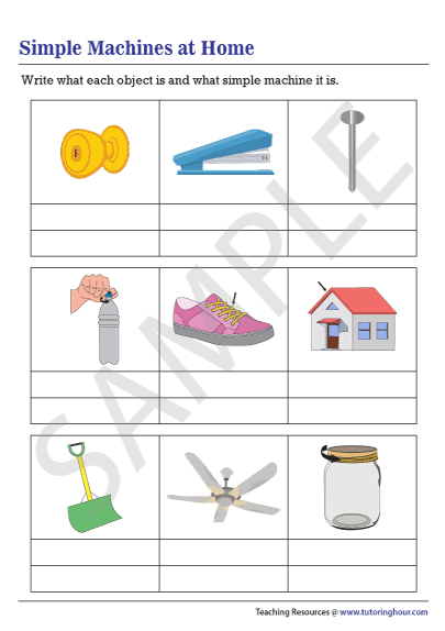 Simple Machines At Home Worksheet