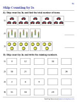 Skip Counting by 3s Worksheets