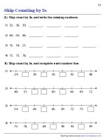 Skip Counting by 3s Worksheets