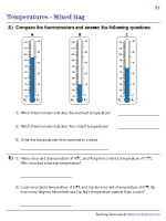 Temperature Worksheets