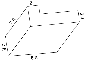Surface Area of L-Shaped Prisms | Customary Units