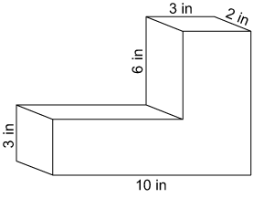 Surface Area of L-Shaped Prisms | Customary Units