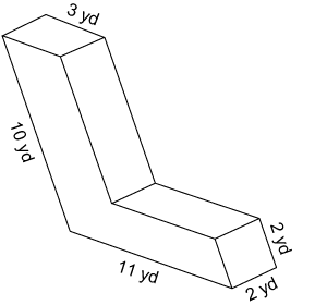 Surface Area of L-Shaped Prisms | Customary Units