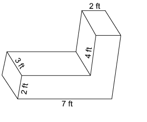 Volume of L-Shaped Prisms | Customary Units