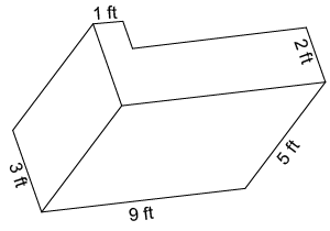 Volume of L-Shaped Prisms | Customary Units